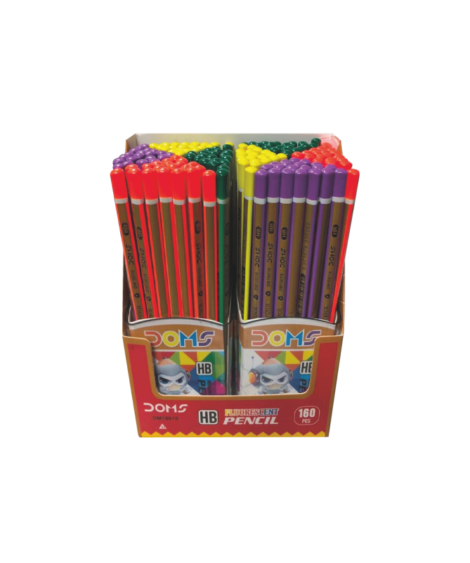 LÁPIZ HB NEÓN TRI V/COLORES ML-018 X 80